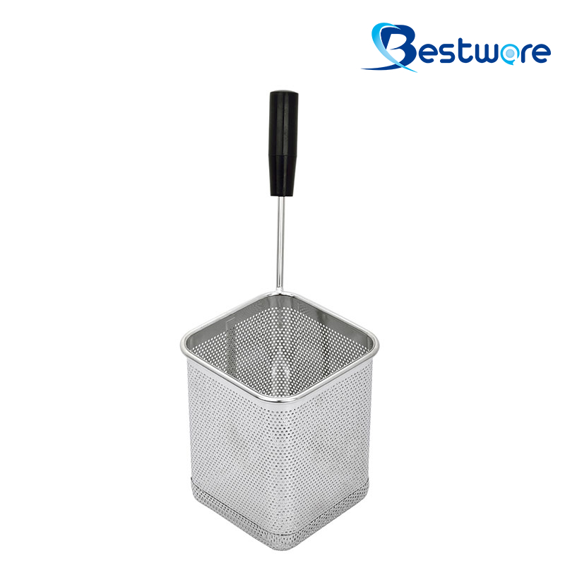 Single Handle SS Pasta Basket (Square) | Bestware